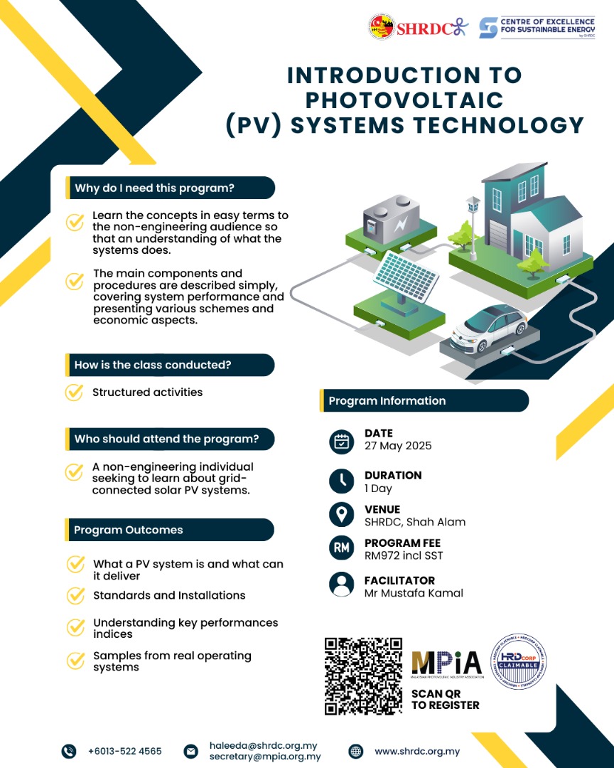 INTRODUCTION TO PHOTOVOLTAIC (PV) SYSTEM TECHNOLOGY – Malaysian ...